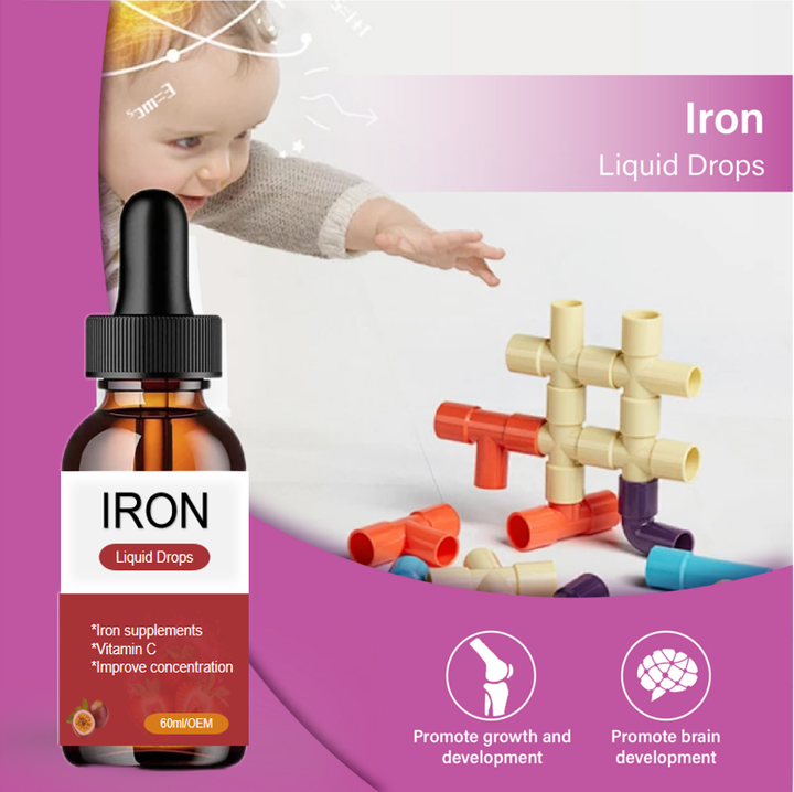 OEM Pediatric Drops Liquid Iron Supplement for Infants, Toddlers & Kids ...