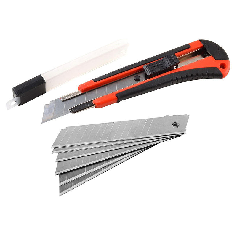 18mm Snap-Off Retractable Box Cutter Set DIY Grade Steel Wallpaper and ...