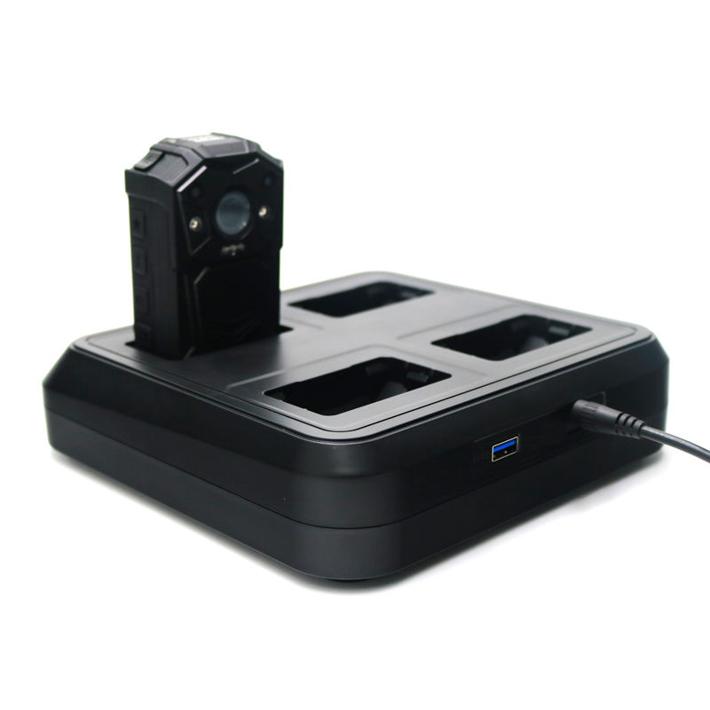 Screen-free 4-Port Docking Station for Body Worn Cameras