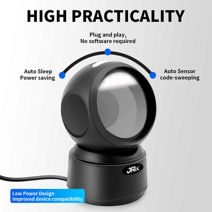 JR T30e 2D Barcode Qr Code Desktop Scanner Table 1D Reader Price ...