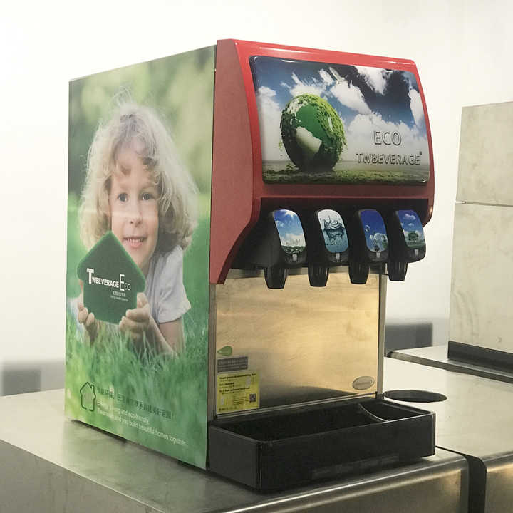 4 Flavors Juice Dispenser Machine with Eclectic Syrup Pump