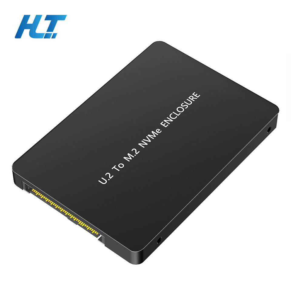 NGFF M.2 NVME SSD to U.2 SFF-8639 2.5-inch Adapter Metallic Black SSD ...
