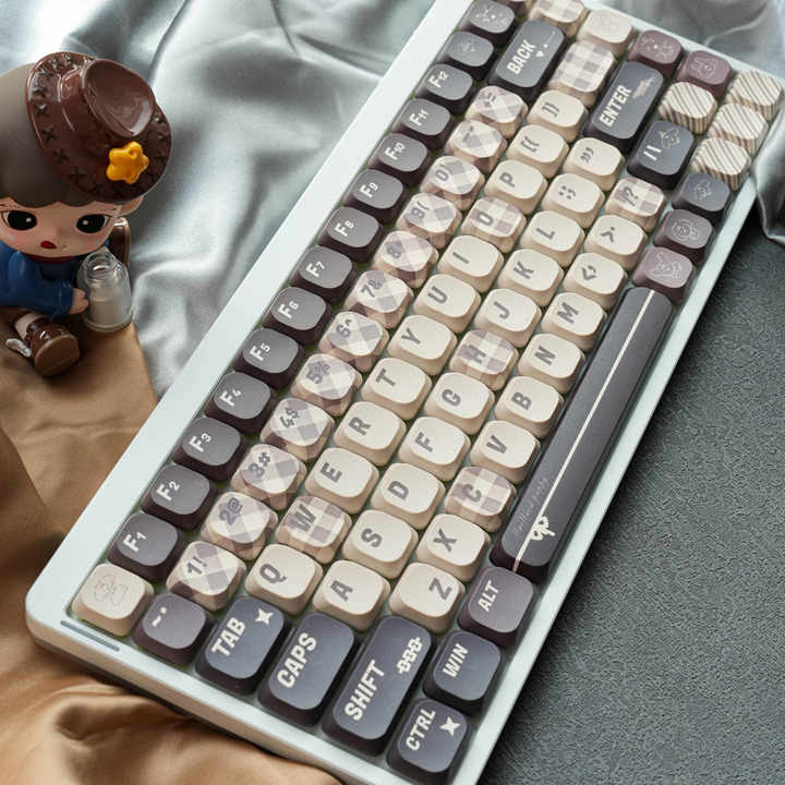 Low Profile ADA Maillard Puppy 120 Keycaps Set Round Profile Cute ...