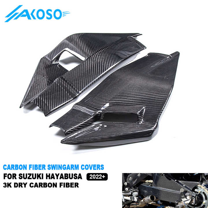 AKOSO Dry Carbon Fiber Swingarm Covers for Suzuki Hayabusa