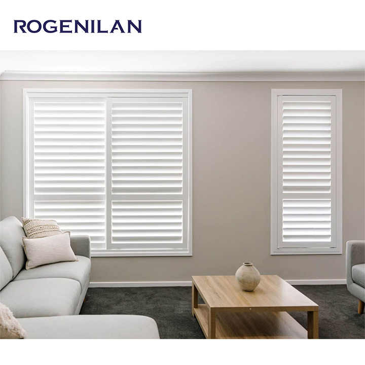 ROGENILAN Custom Interior Plantation Aluminum Window Shutters