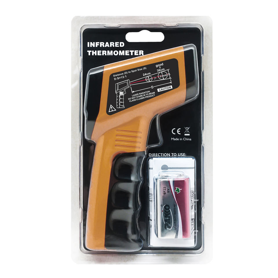 -50-550C Digital Laser IR Gun ABS Infrared Thermometer with Battery ...
