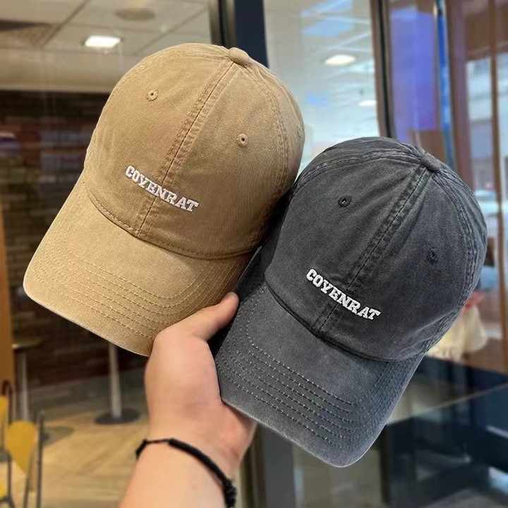 Old Letters Embroidered Baseball Cap Men Women Fashion Street Sunblock ...