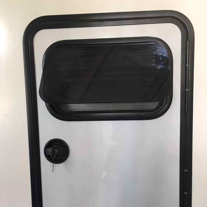 Teardrop Camper Trailer Doors with Openable Hinged Window