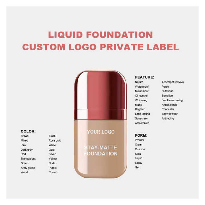Cosmetics Manufacturers Factory Custom Liquid Foundation Private Label ...