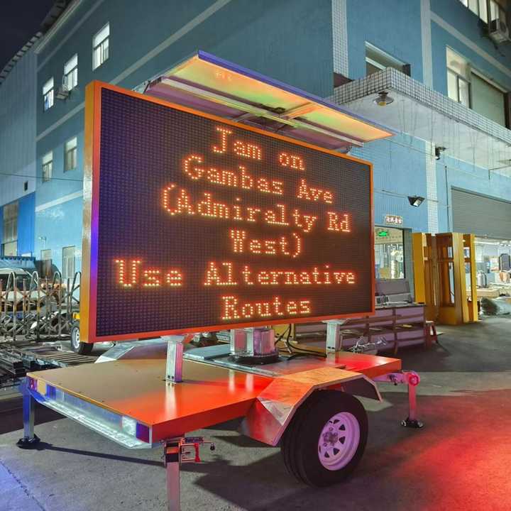 Led Trailer Message Board Mobile Variable Message Sign Solar Vms Trailer Portable Trailer Led ...