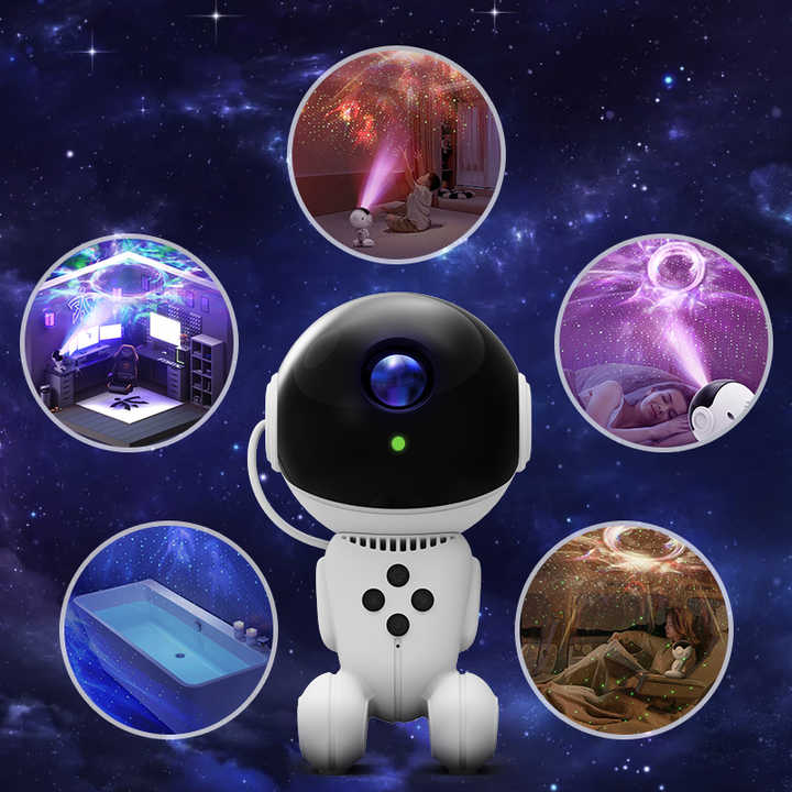 Robot Black Hole Star Projector - LED Nebula Galaxy Light