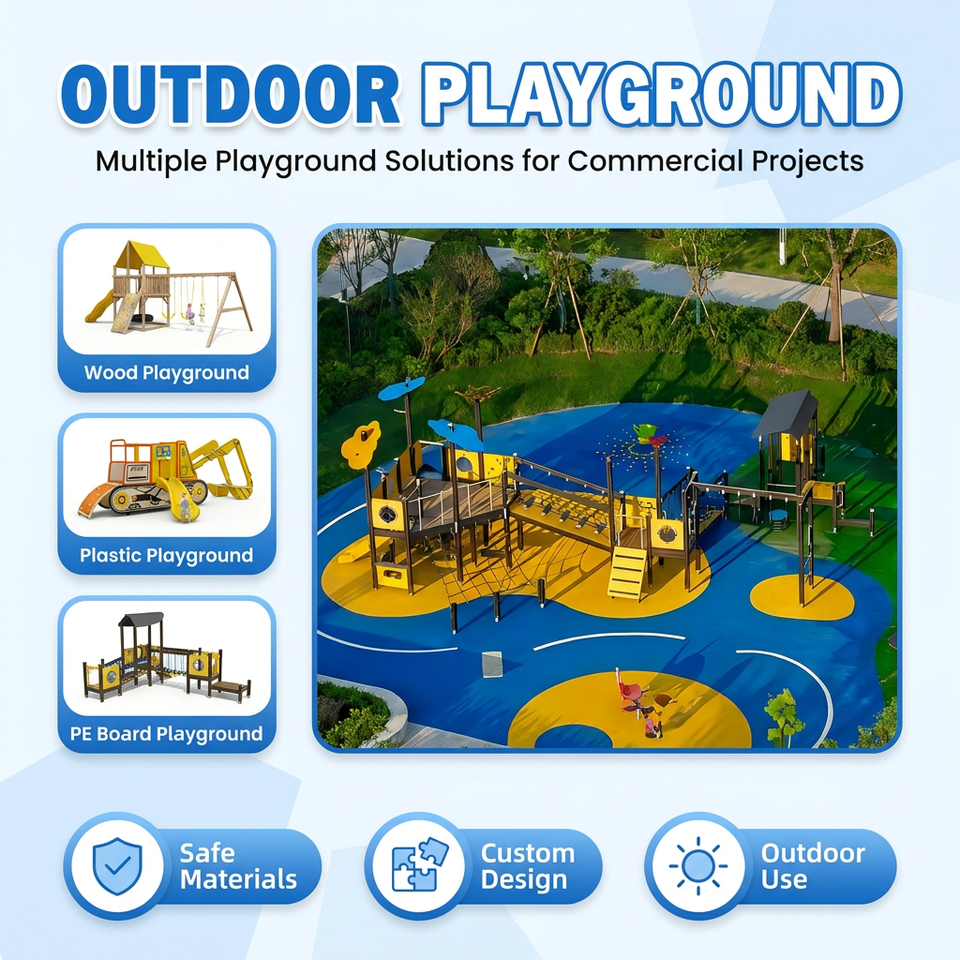 New PVC Galvanized Steel Outdoor Playground Slide Combination PE Board ...
