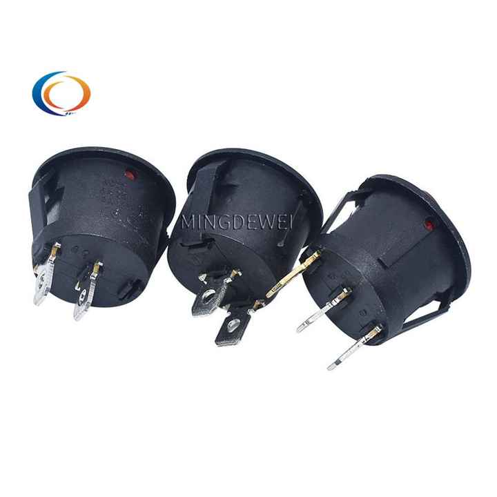 KCD1-105 Diameter Small Round Boat Rocker Switches Black Mini Round ...