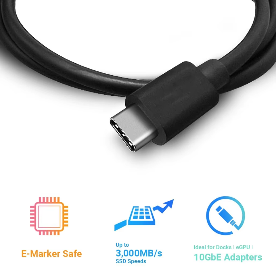 Thunderbolt 4 Cable 40Gbps 100W Power Cable and Type c to Type c ...