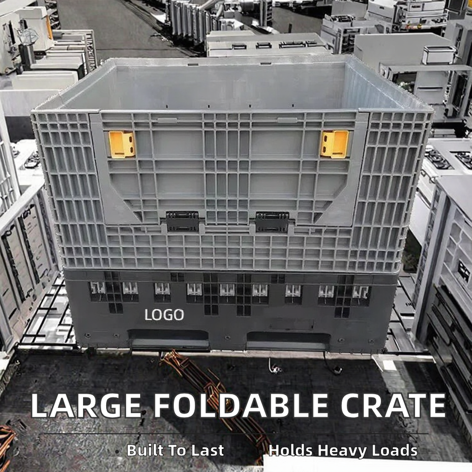 1200*1000*980mm Large Heavy Duty Stackable Collapsible Plastic Folding ...
