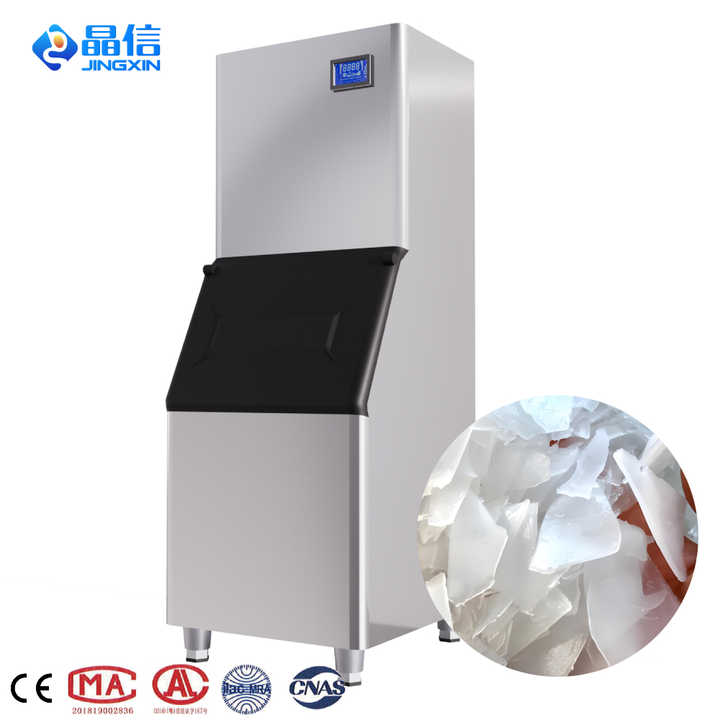 Industrial 300kg/day Flake Ice Machine for Fish Preservation Seafood ...