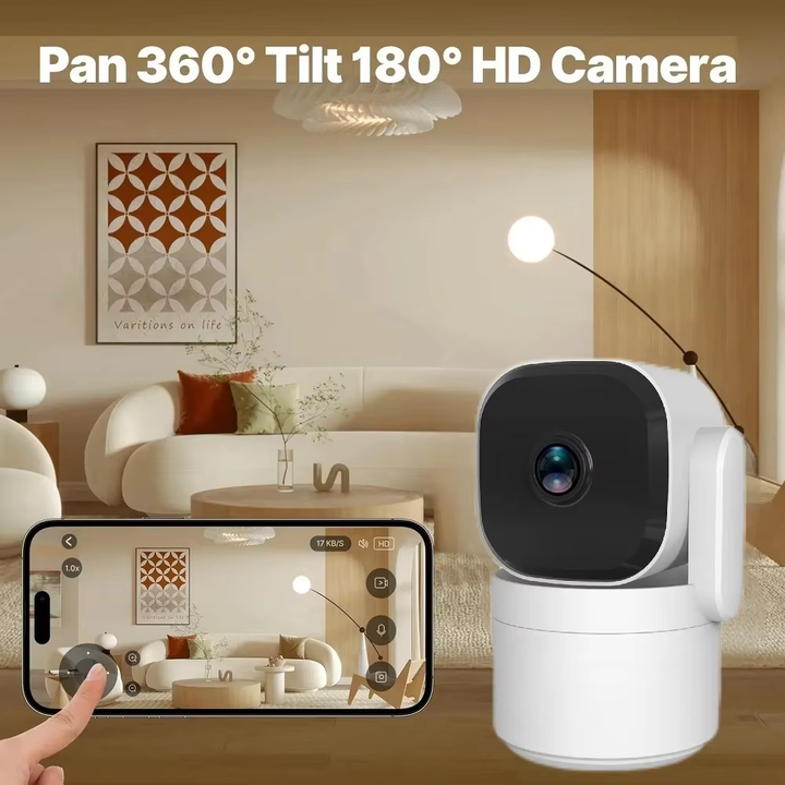 4MP Dual Lens Dual Screen 360 Degrees Wide View WiFi Indoor Security PT ...