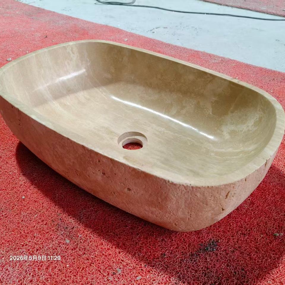Natural Modern Travertine Marble Stone Rectangle Shape Polished ...