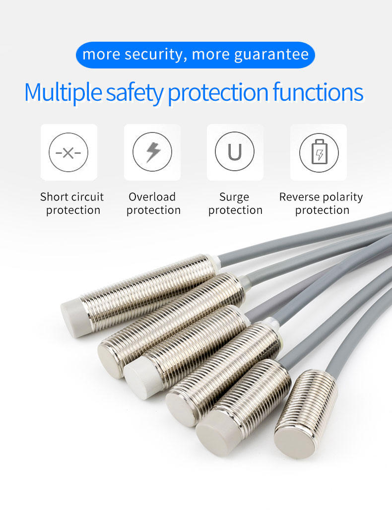 JIMOU High Quality Inductive Proximity Sensor 12V dc 3 Wire M12 PNP ...