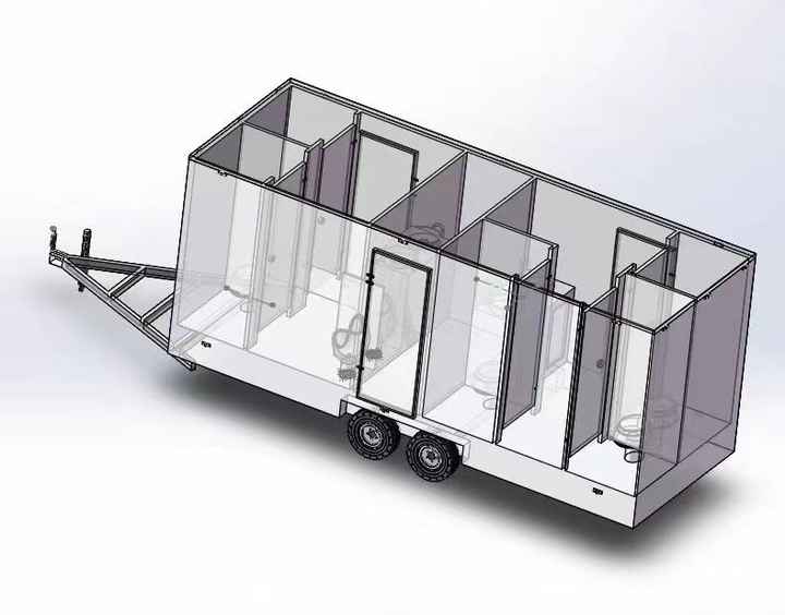 Self Contained Air Condition Restroom Trailers Portable Bathroom Mobile ...