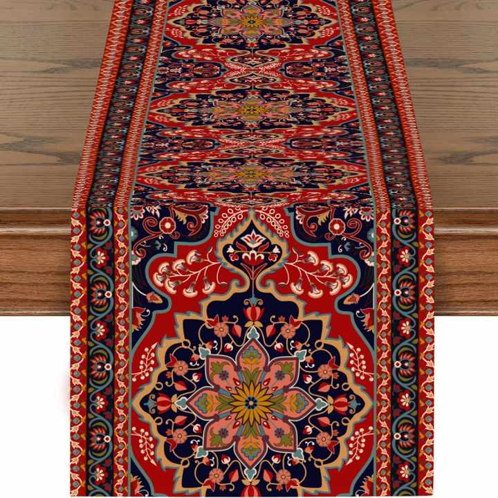 Factory Price Arabic Style European Decorative Linen Table Runner ...