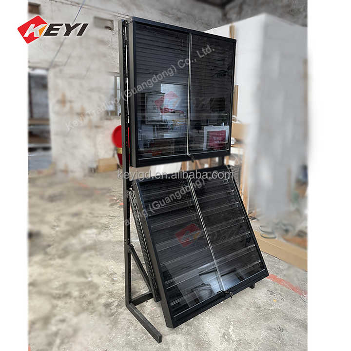 Custom Floor Metal Stand Tcg Trading Card Display Case Gondola Shelves ...