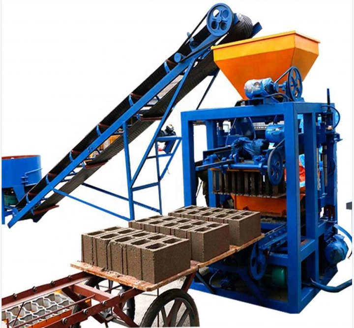 Semi Automatic Concrete Paver Block Making Machine - QT4-24