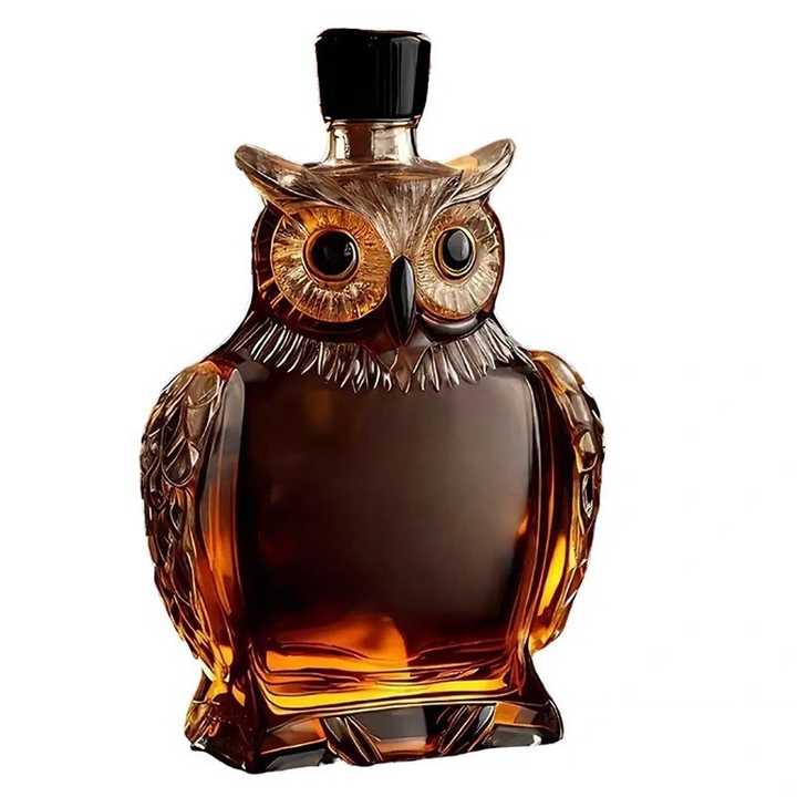 Customization 350ml Owl-shaped logo Small Crystal Whisky Vodka Glass ...
