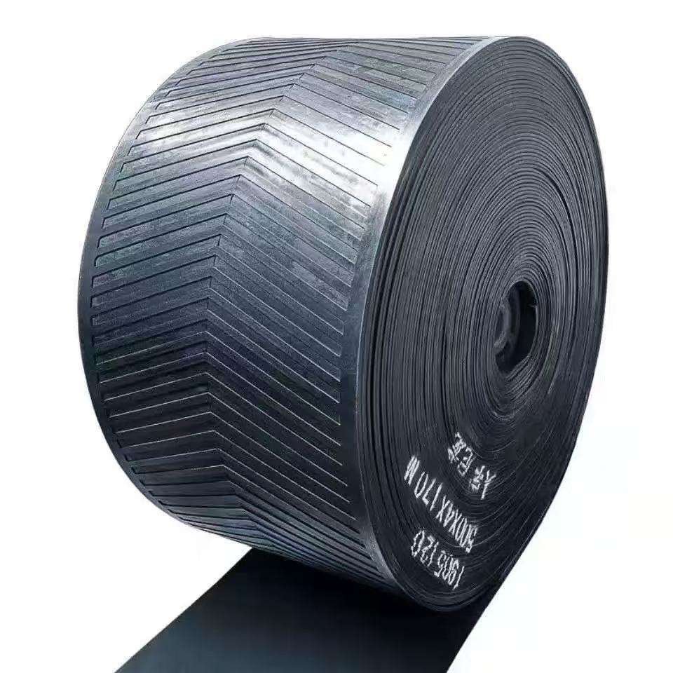 Herringbone Anti-slip Conveyor Belt, Industrial Nylon Rubber Material ...