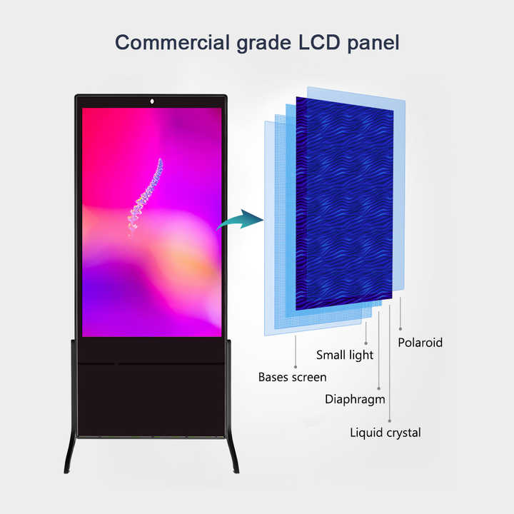 49 Inch Advertising Device Floor Stand Kiosk Totem Lcd Advertising ...