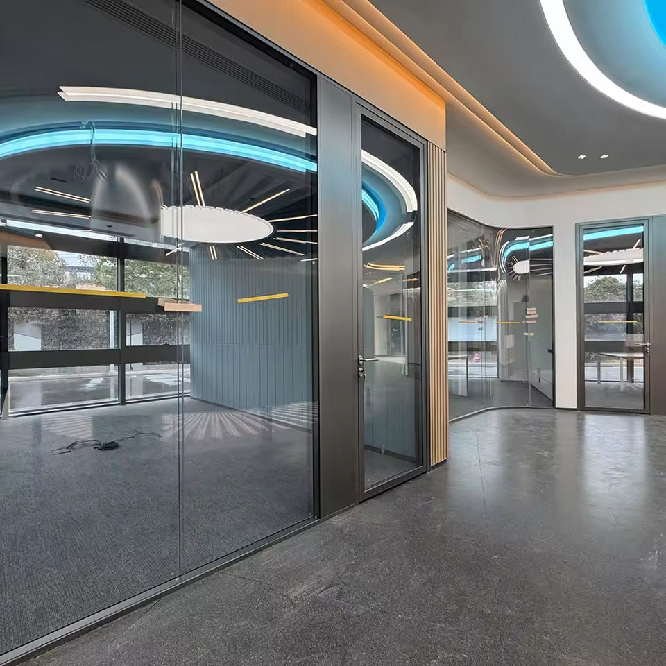 Aluminum Glass Partition & Commercial Glass Partition System | Full ...