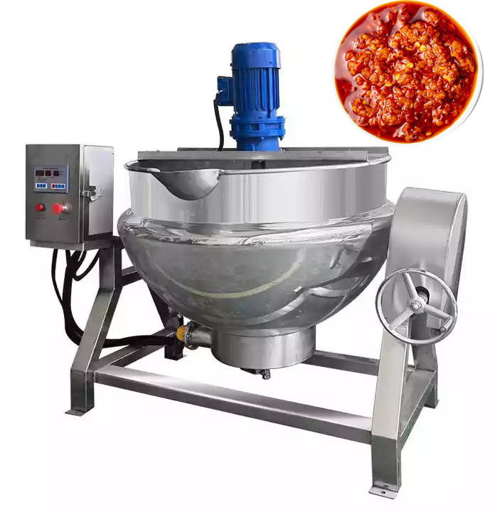 Automatically Control Mixing Speed Caramel Chili Sauce Cassava Flour ...