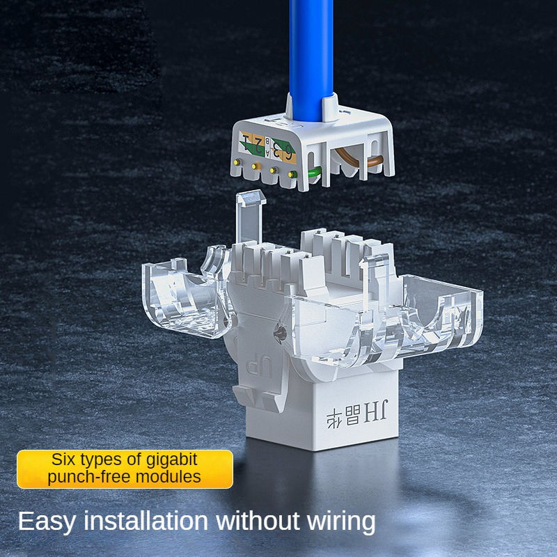 Hot Sale Cat6 Unshielded Modular RJ45 to RJ45 Keystone Jack Transparent ...