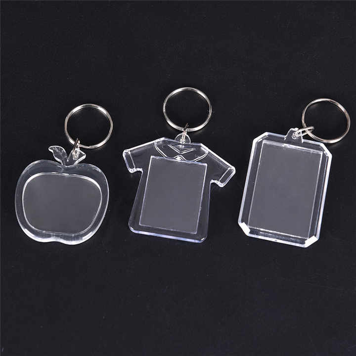 Custom Acrylic Photo Keychain Personalized Clear Picture Frame Keyring ...