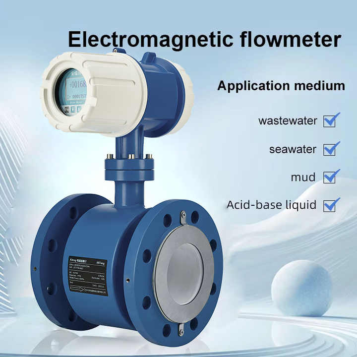 RS485 RTU Integrated split type mag emf flow meter transmitters electromagnetic flow meter price ...