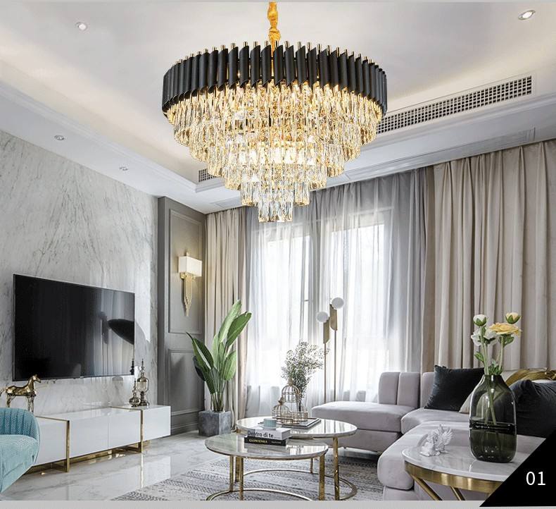 Fashion Hotel Hall Dining Room Light Fixture Luxury Crystal Decoration ...