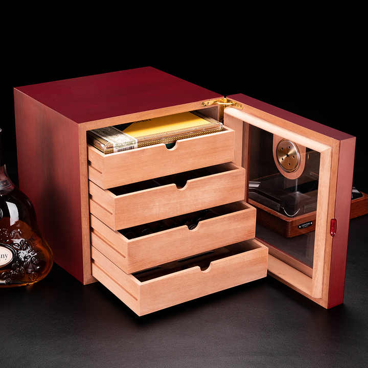 Luxury Custom Big Size Cedar Wood Cigar Humidor Cabinet Box Wooden ...