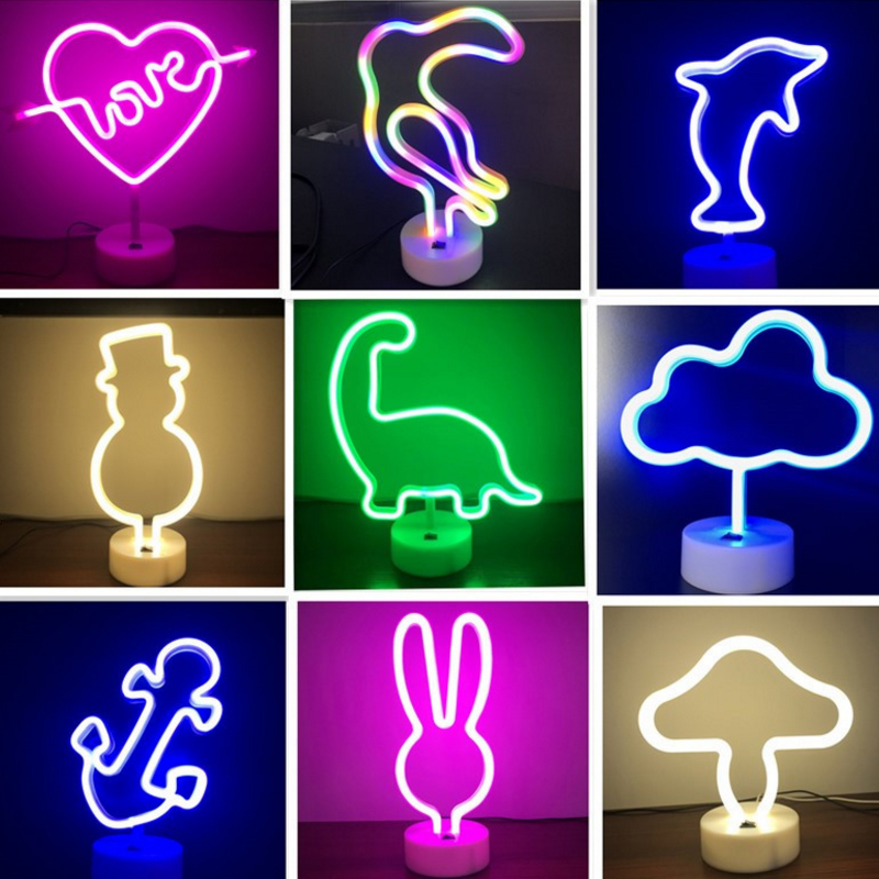 3xaa Battery Neon Shape Light For Led Extraterrestrial Intelligence Dc ...