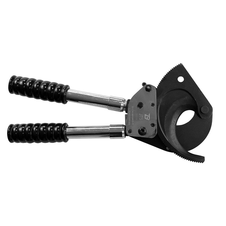 J75 75mm Armored Cu/Al Ergonomic Hand Operated Ratchet Cable Cutter for ...