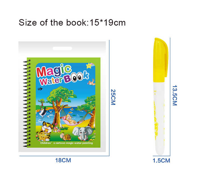 Drawing Toys Magical Water Book Reusable Doodle Magic Pen Magic Water ...