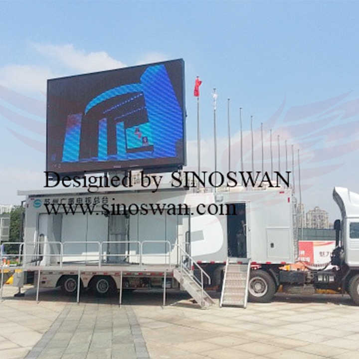 Mobile Big LED Billboard Trailer SINOSWAN SL130Luxury P3.91 Mobile Led ...