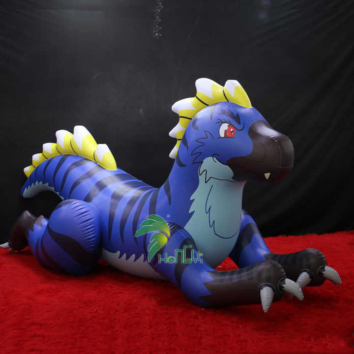 Custom Blue Dragon For Riding/ Lying Soft Inflatable Dragon For Sale ...