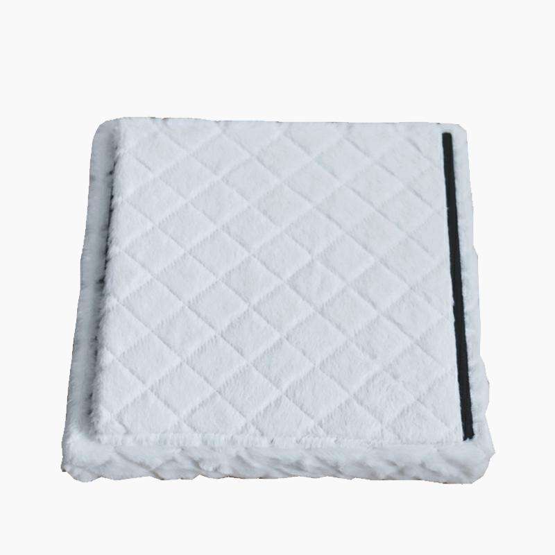 Modern Velvet Foldable Storage Ottoman Pouf Stool Flannel Upholstery ...