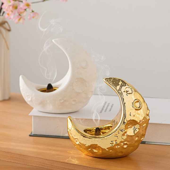 Arabian Art Deco Incense Burner Ceramic Moon Jar Home Decorative Object ...