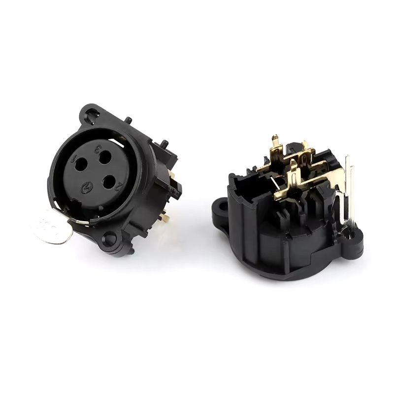 BSSY)3 PIN Female Xlr Socket Video Connector Microphone Mini 3 Pin ...