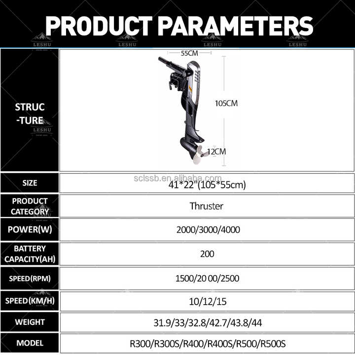 Haibo R300 Electric Propeller - High Power Outboard Motor