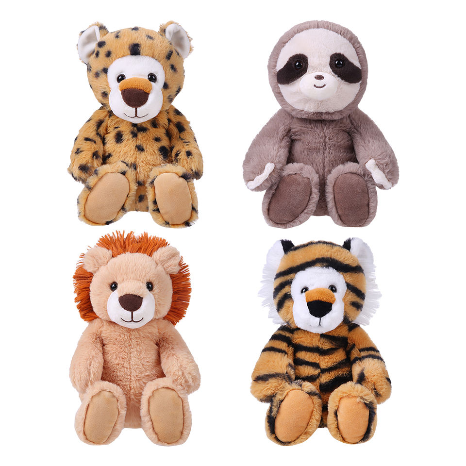 Custom Cartoon Sloth Lion Tiger Leopard Doll Soft Cute Stress Relief ...