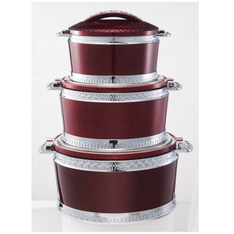 Oval Shaped Gold and Sliver Hot Pot Insulated Casseroles