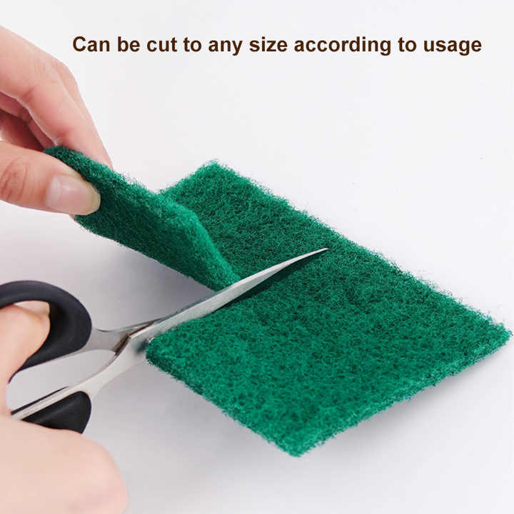 Polyester Emery Scouring Pads Scrubber for Pot Rust Removal Kitchen ...