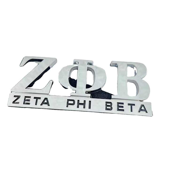 Zeta Phi Beta Greek Sorority Fraternity Group Chrome Auto Car Emblem Stickers All Organizations ...